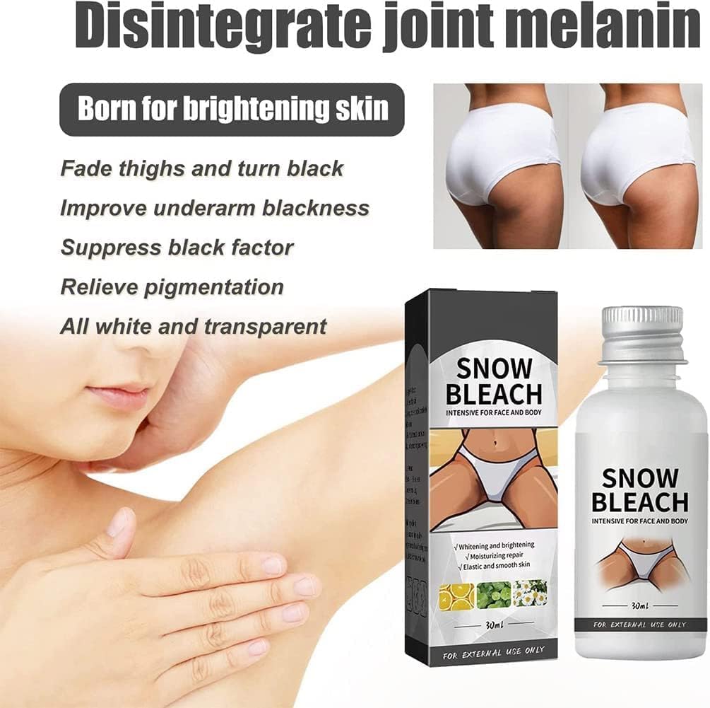 Snow Bleach Cream,Snow Bleach Cream Private Part , Neck, Armpit, Knees, Elbows, Dark Skin Lightening Cream, (1PC)