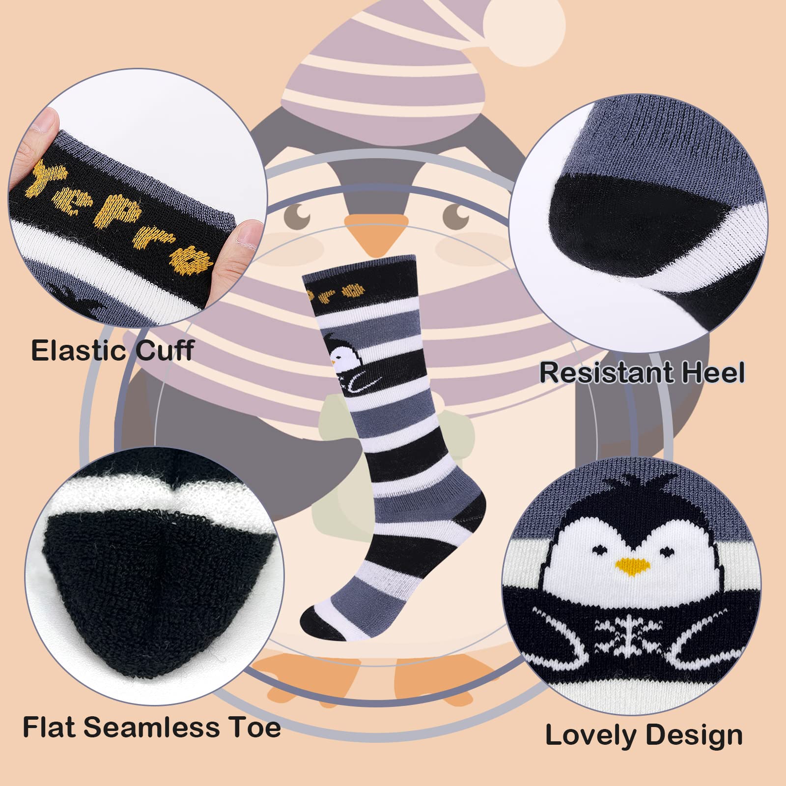 Yepro Kids Merino Wool Socks, Winter Socks for Boys & Grils, Thermal socks for Skiing, Snowboarding, Skating, Running, Hiking