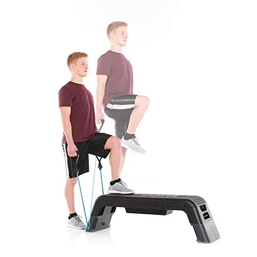 Power Systems Fitness Deck, for Cardio Workouts and Strength Training, Black/Grey