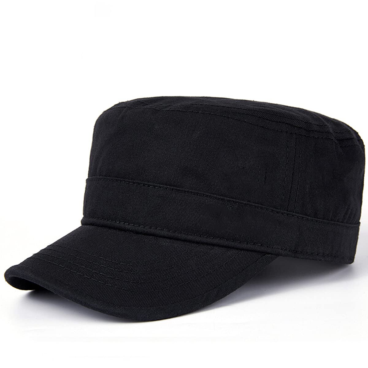 SGL Anti-Radiation Cotton Military Cap Cadet Flat Baseball Effective Shielding Signal Fluctuation 99.99% Protect Brain Hat Protective (Black), One Size