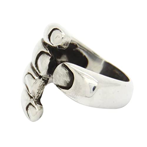 Winnerlion 925 Sterling Silver Open Angel Wings Above Knuckle Ring Mid Finger Top Stacking Ring Summer Women's Retro Vintage Angel Wing Open Cute Finger Rings Cuff Wrap (Multicolor, onesize)