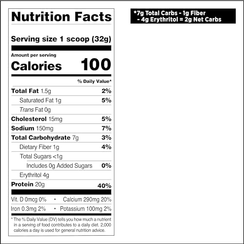Quest Nutrition Cookies & Cream Protein Powder; 20g Protein; 1g Sugar; Low Carb; Gluten Free; 1.6 Pound; 22 Servings