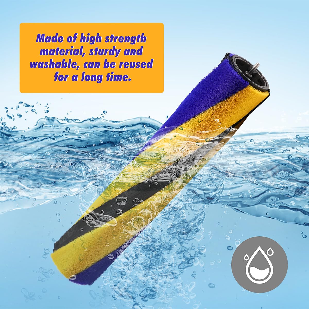 Soft Roller Brush Replacement Compatible with Dyson V8 Slim V10 Slim V12 Detect Slim V15 Detect Slim, Roll Bar Vacuum Attachments Cordless Vacuum Cleaner Head Brushroll Cleaner Part No.971634-01