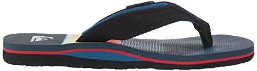 Quiksilver Boy's Molokai Layback Youth Sandal, Black/Blue/Black, 10(27) M US Big Kid