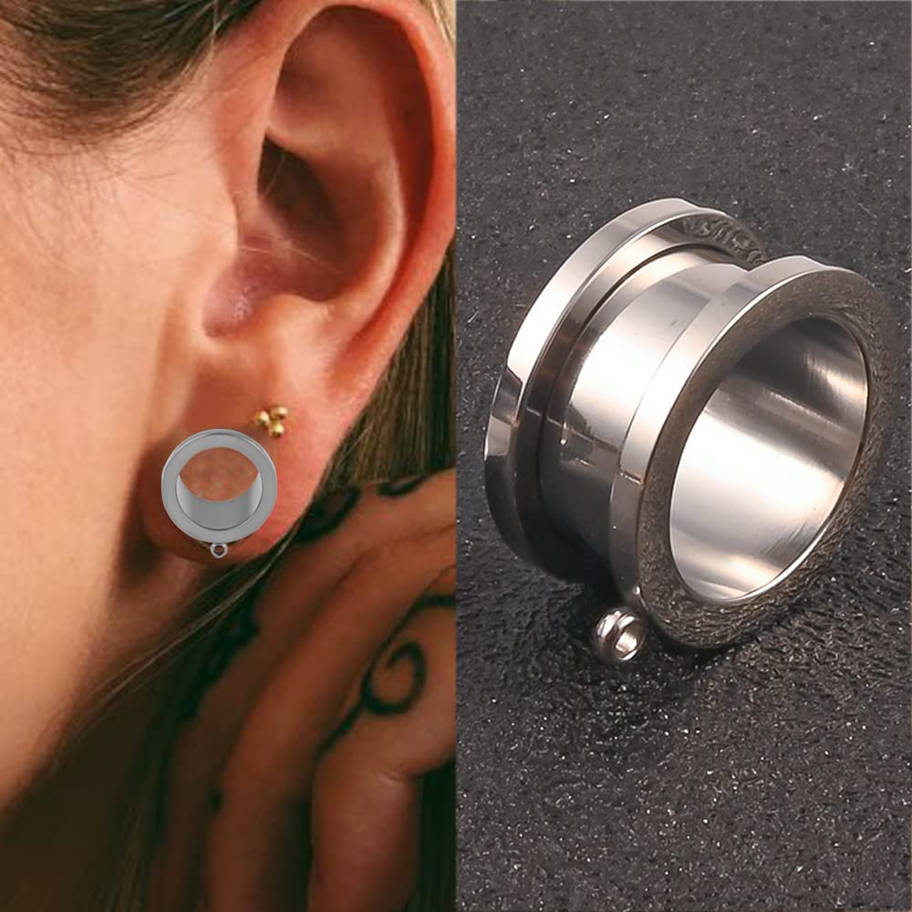 Vankula DIY Ear Tunnels Hanger Pendant Stainless Steel Plugs Gauges Stretcher 2g 0g Body Piercing Jewelry