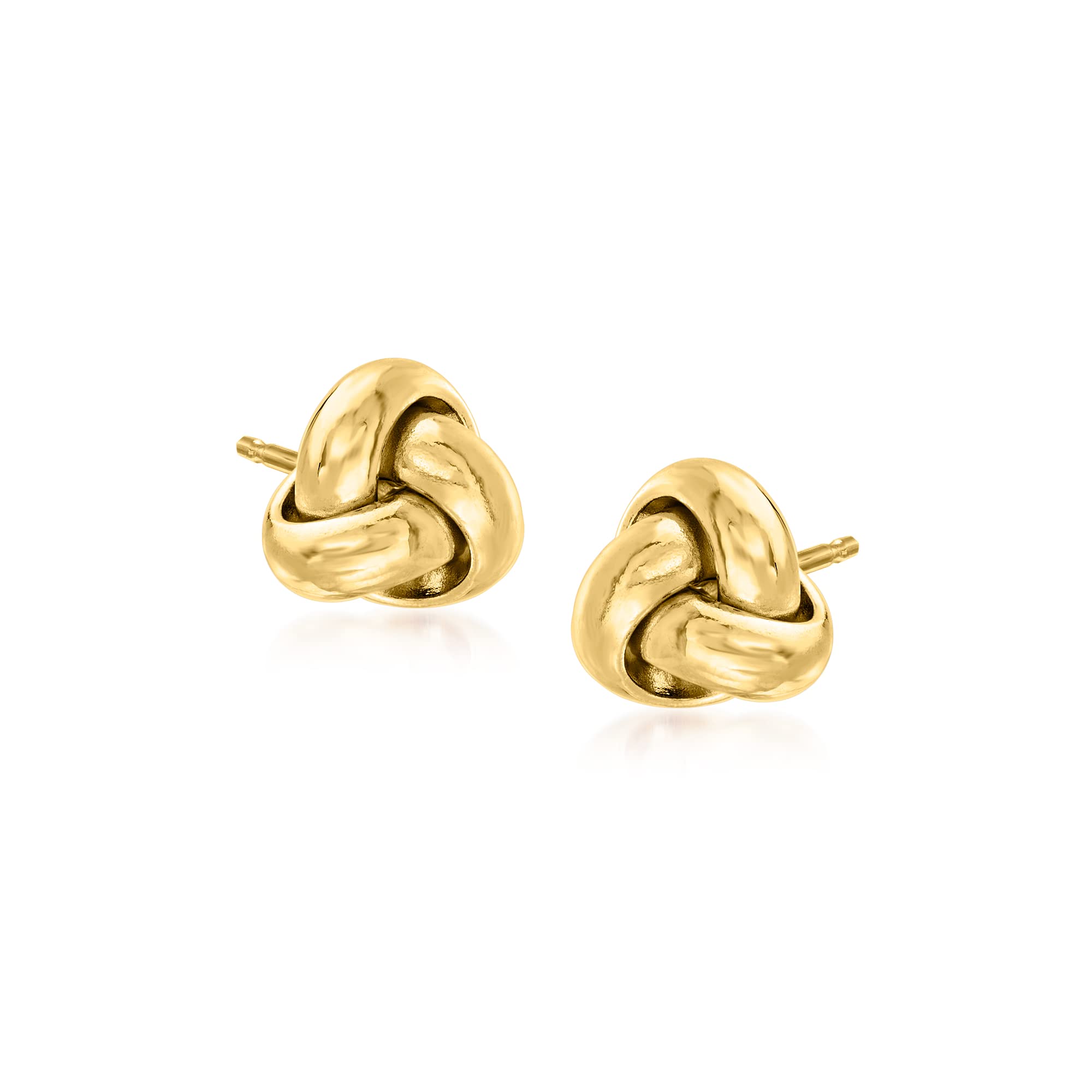 RS Pure by Ross-Simons 14kt Yellow Gold Love Knot Stud Earrings