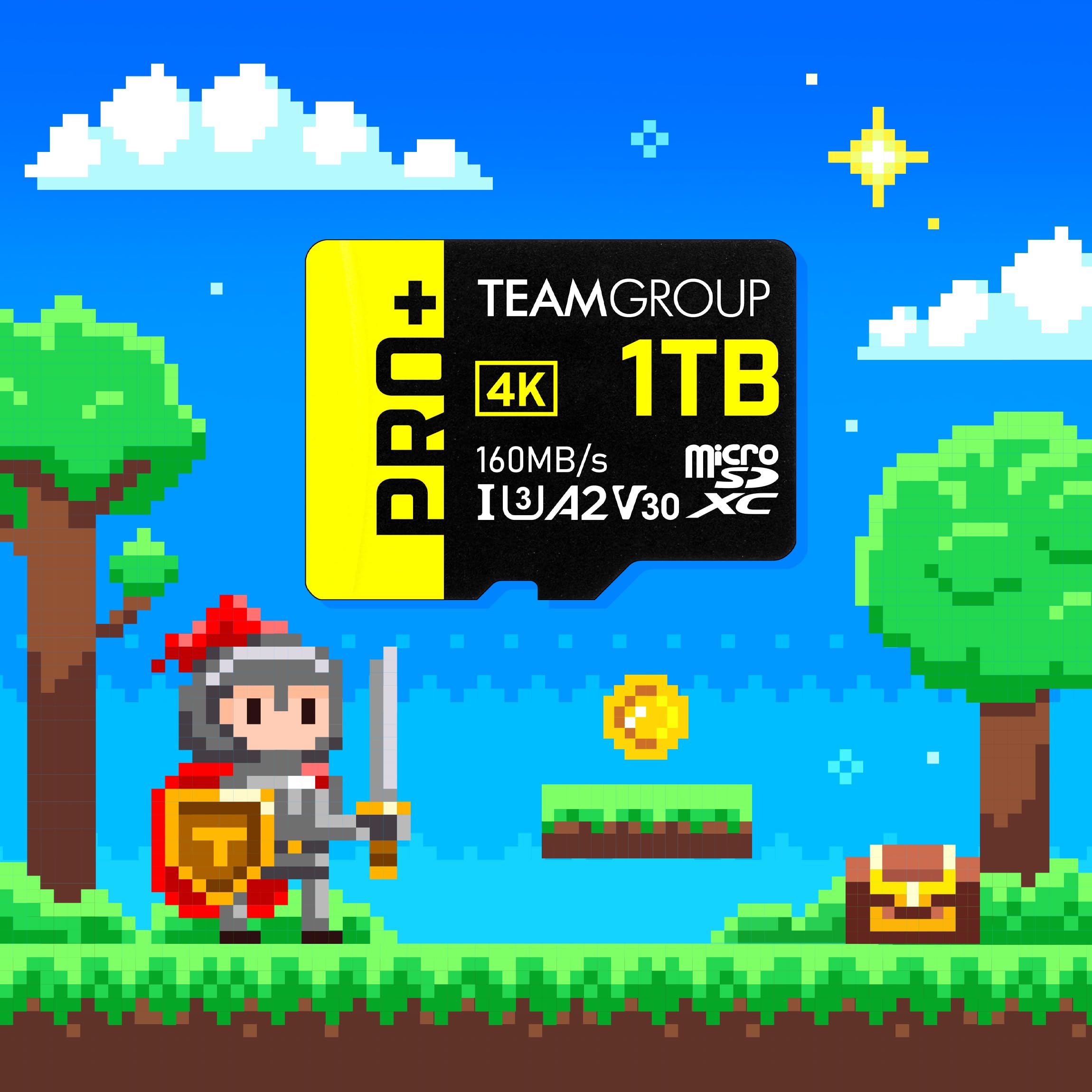 TEAMGROUP A2 Pro Plus Card 256GB Micro SDXC UHS-I U3 A2 V30, Read/Write up to 160/110 MB/s for Nintendo-Switch, Gaming Devices, Tablets, Smartphones, 4K Shooting, with Adapter TPPMSDX256GIA2V3003