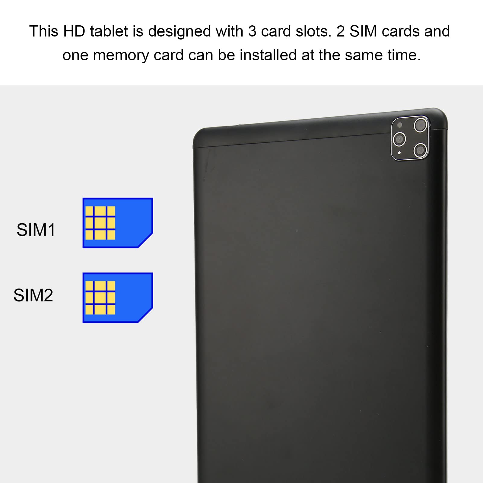 Tablet 10.1 inch HD Screen Android 10 Tablets, 4GB RAM and 64GB ROM Octa Core Smart Pad, Dual SIM Dual Standby, Built in 5000mAh Lithium Battery, Black