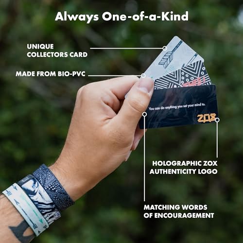 ZOX Bracelets β Believe in Yourself | Stretchy Elastic Band with Motivational Affirmations and Beautiful Artwork, Great Gift for Men, Women, and Kids (Medium)