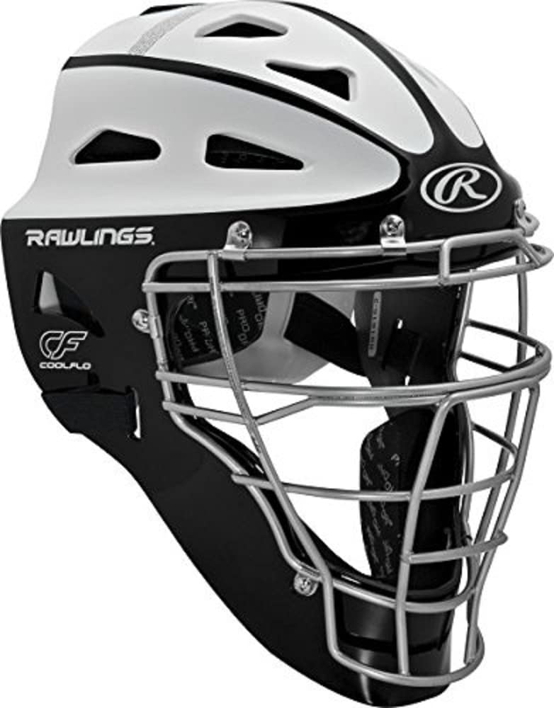 Rawlings Sporting Goods Youth Softball Protective Hockey Style Catcher's Helmet, Navy/White, 6-1/2-7
