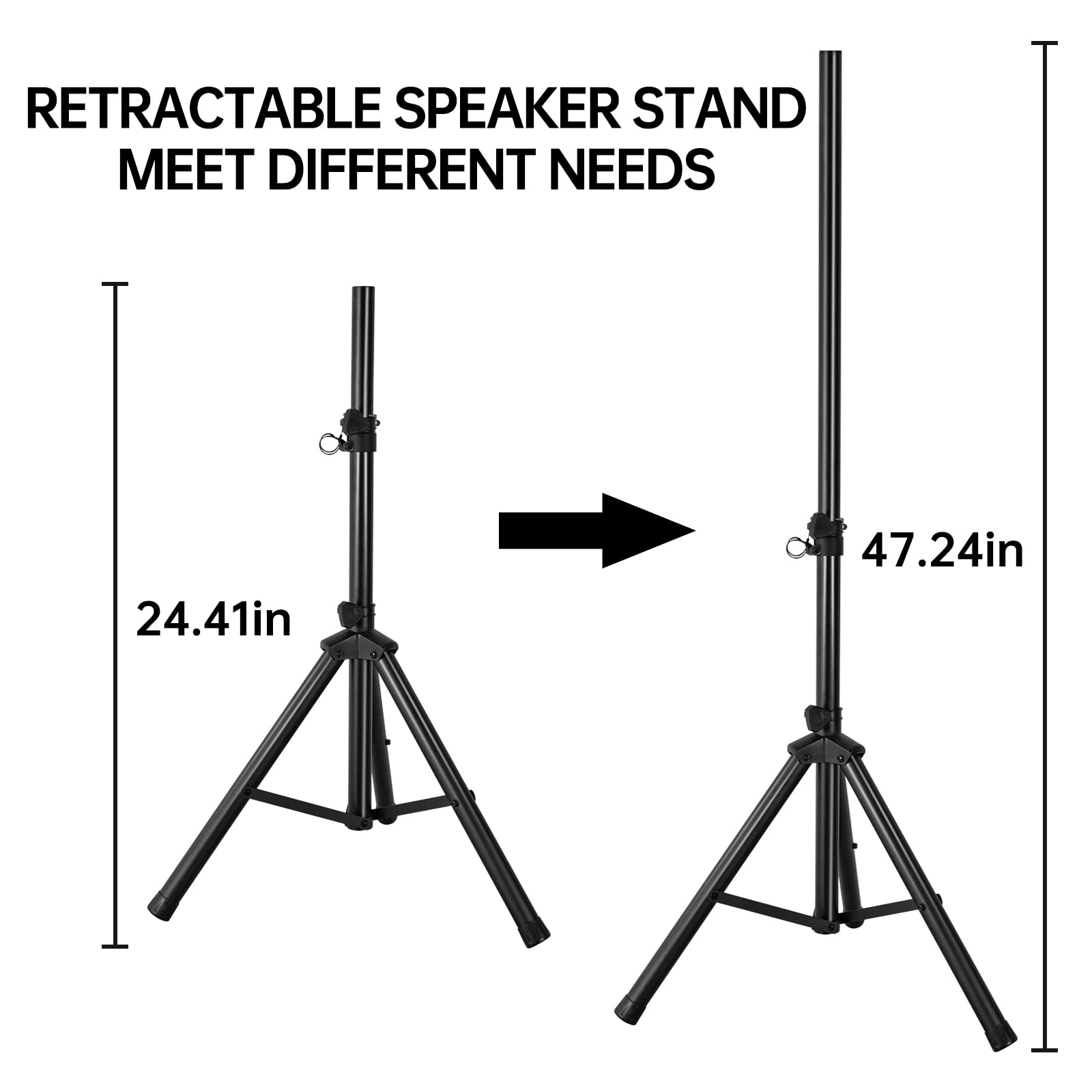 Powered PA Speakers,2-Way 15 Inch Pair Built in Bluetooth USB SD Card Line-in and Portable DJ Speakers System with Wired Microphone,Standing Tripods and Remote Control.…