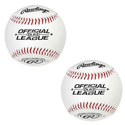 Rawlings OLB3SW3-24 Official League Practice Vinyl Baseball (Pack of 3)