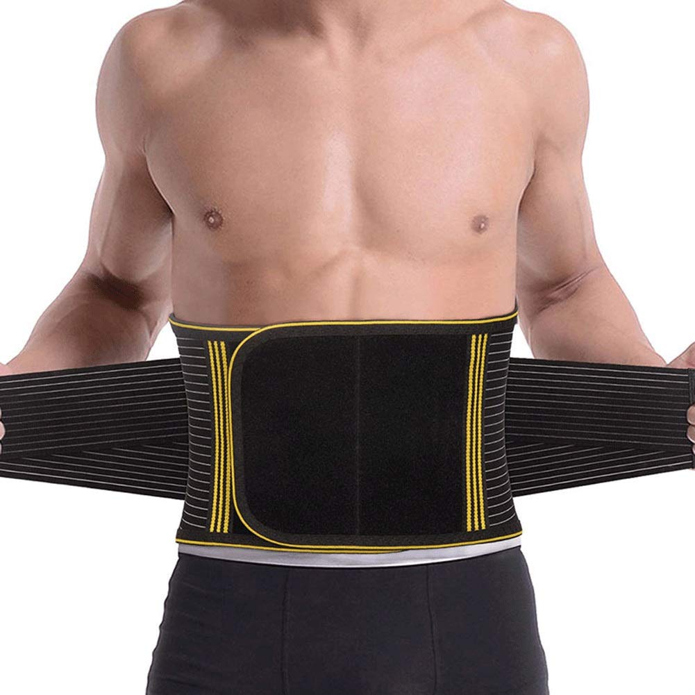 TANGIST Lumbar Support Belt Brace,Dual Adjustable Lower Back Support Belt for Exercise Sports & Work Pain Relief and Injury Prevention (Size : M)