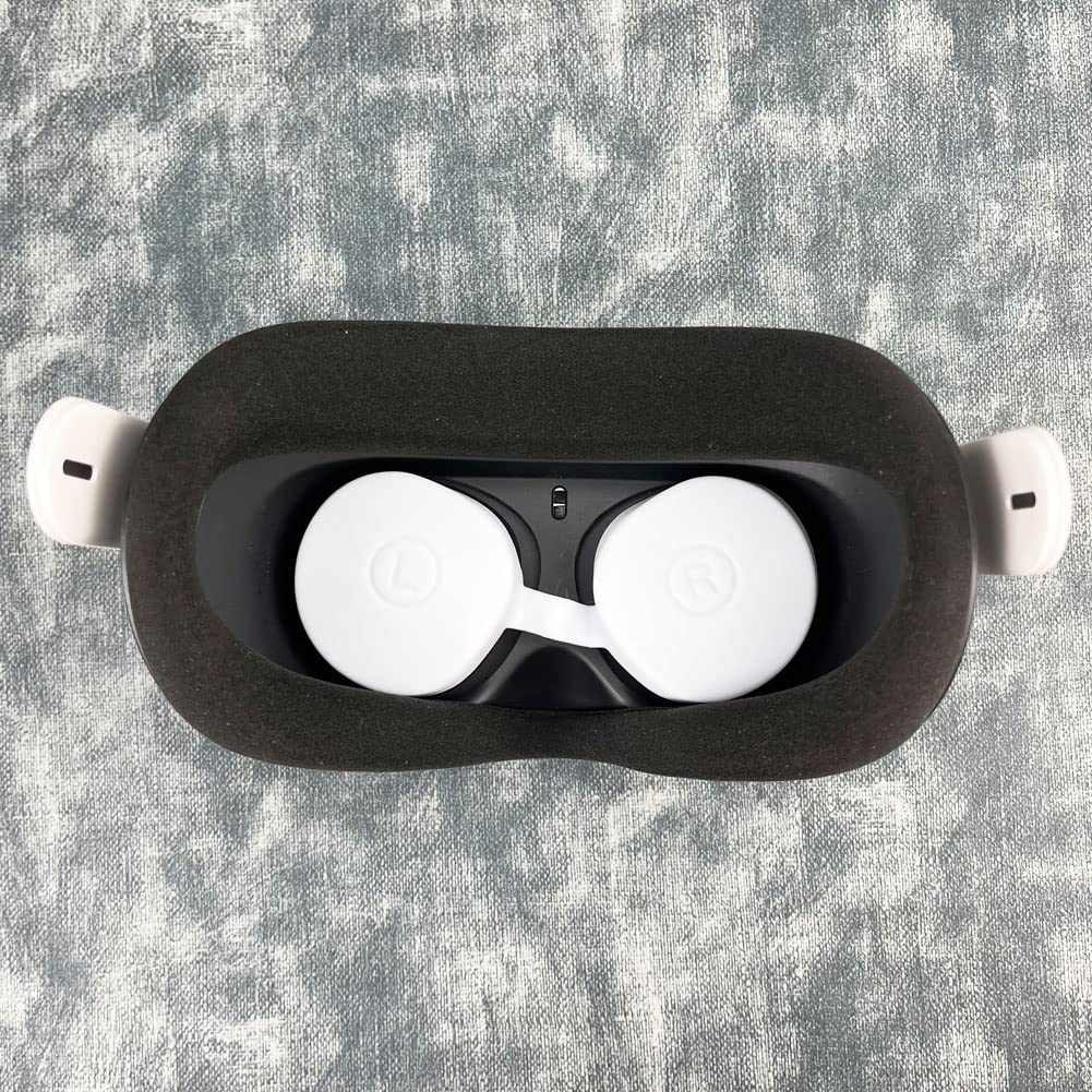 Ytaland VR Lens Cover for Oculus Quest 2 Dust Proof Cover for Oculus Quest 2 Anti-Dust Silicone Lens Protector (White)