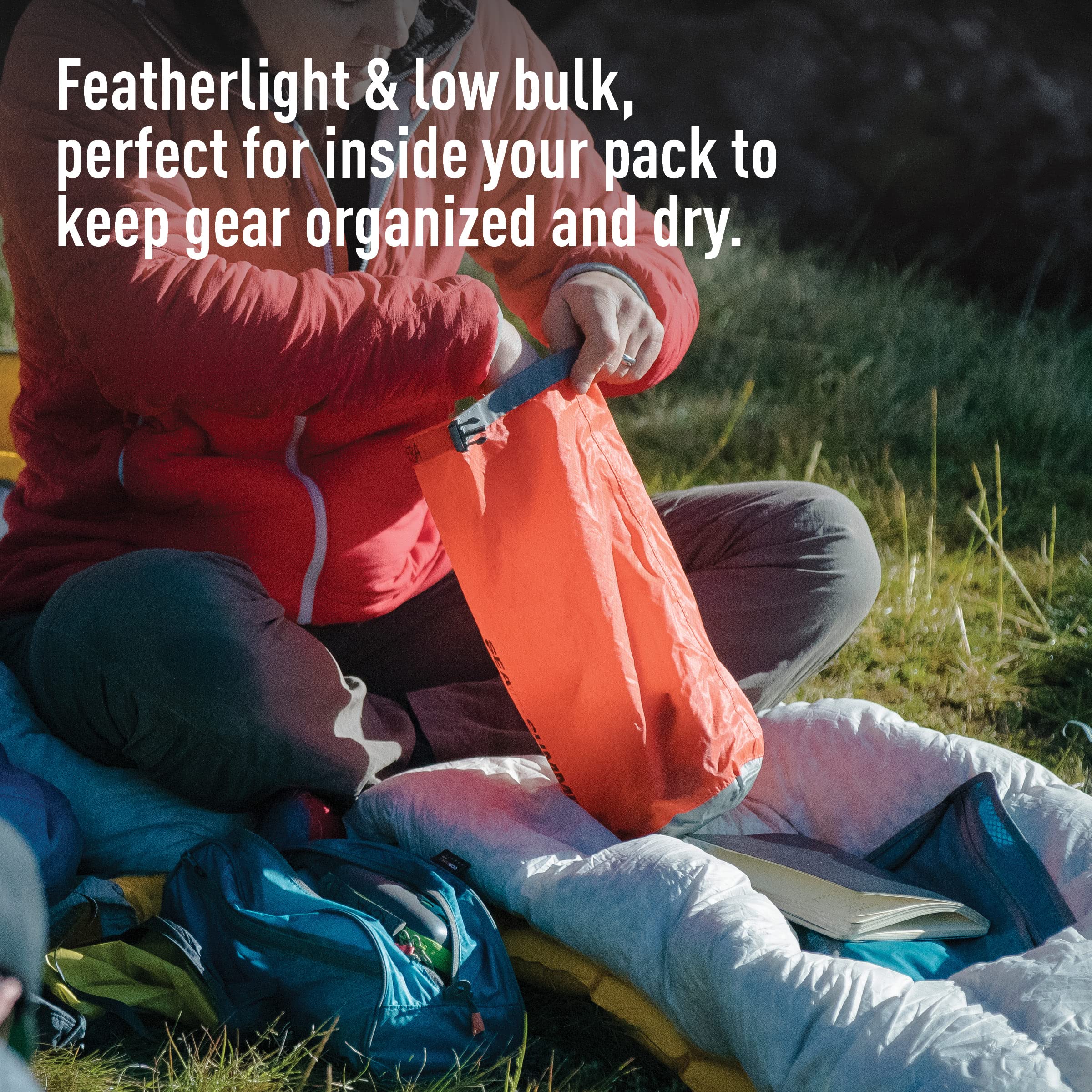 Sea to Summit Ultra-Sil Nano Dry Sack, Featherlight Dry Bag, 1 Liter, Lime Green