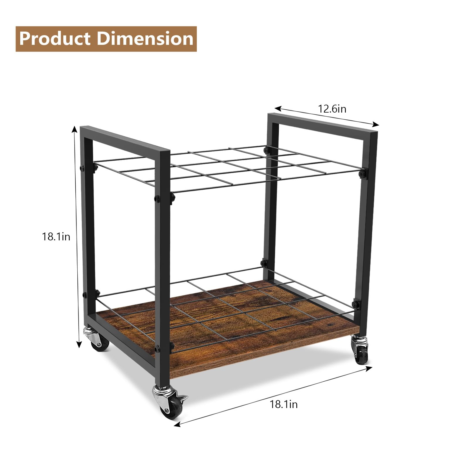 Telawsfun Blueprint Storage Rack Cart,12 Slots Blueprint Holder with Wheels to Storage Poster Architectural Construction Plan Wrapping Paper,Metal Mobile Roll Paper Organizer