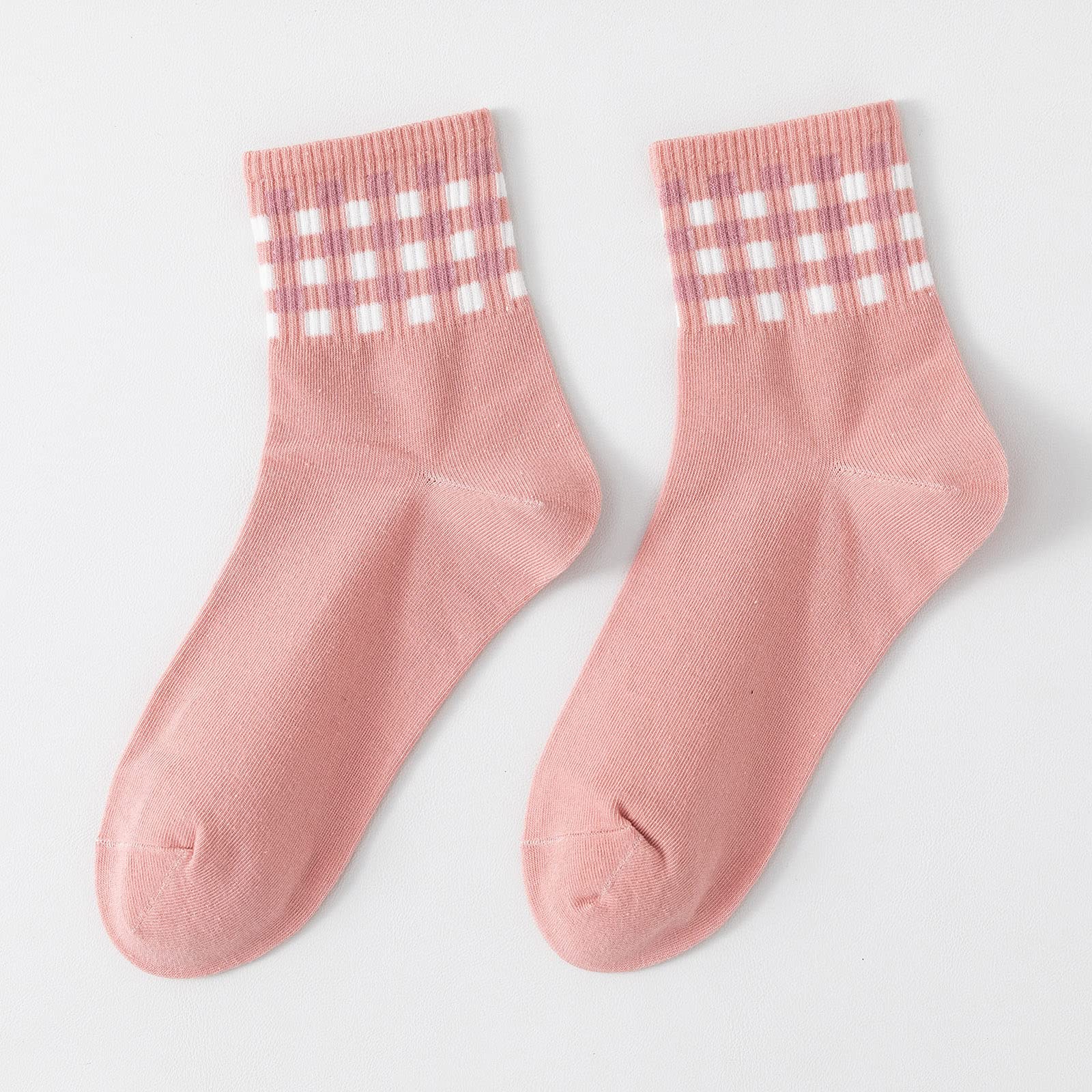 Tynelles 5 Pairs Cotton Socks for Women Comfortable Fashion Athletic Crew Socks With Cute Graphic Print, Multicolour, One Size