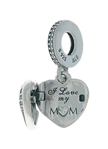 Pandora Jewelry I Love My Mom Cubic Zirconia Charm in Sterling Silver