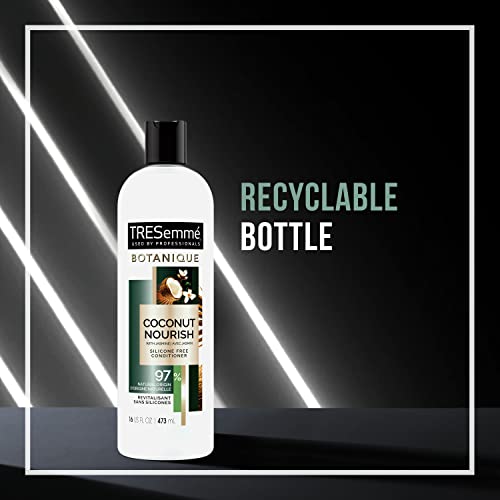 TRESemmé Conditioner Botanique Coconut Nourish 4 Count for Dry Hair And Damaged Hair 92% Natural Derived Ingredients with Professional Performance 16 oz