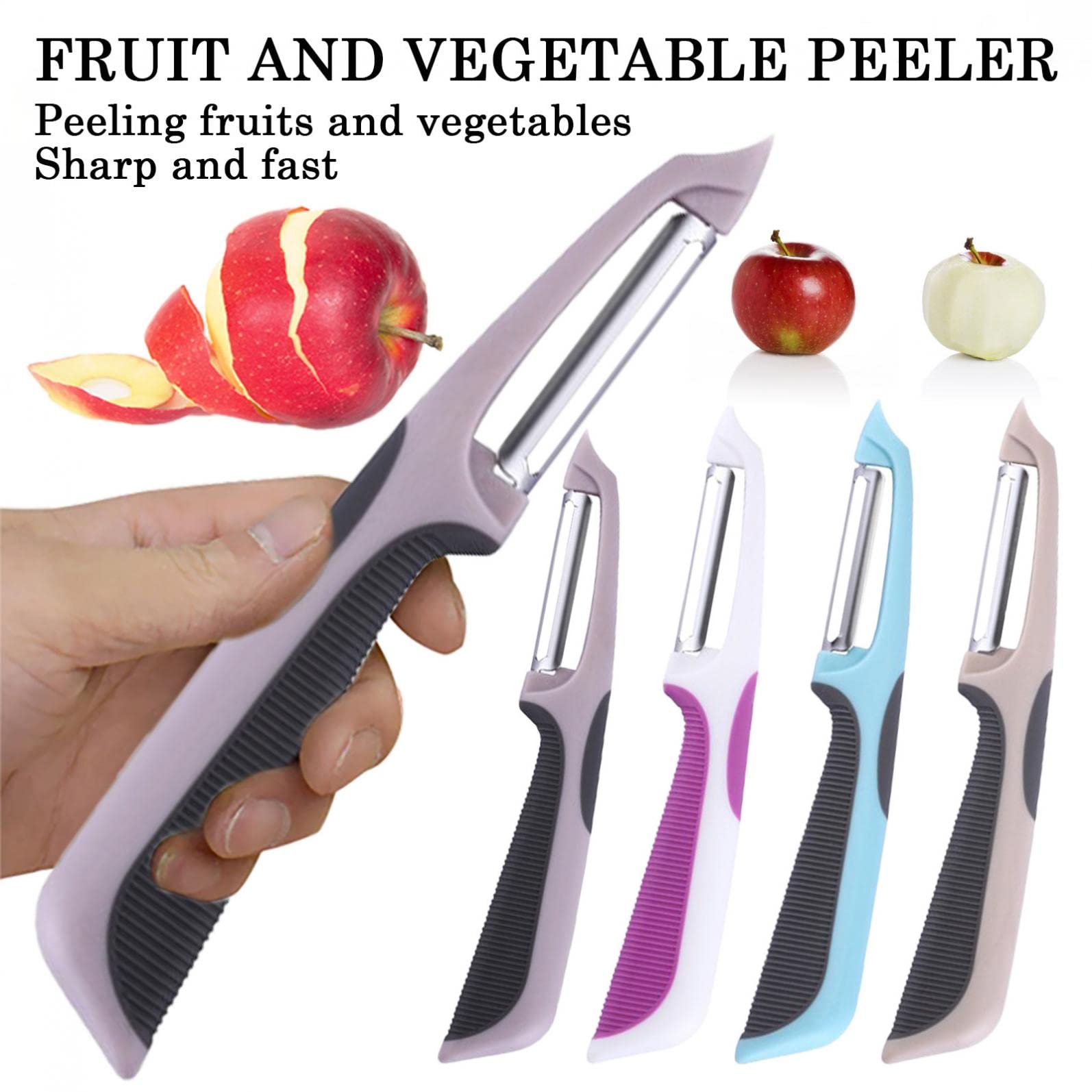 SolwDa Vegetable Potato Peelers for Kitchen, Fruit Carrot Zucchini Cucumber Apple Peeler, Good Grip Veggie Peeler Makes Peeling Very Easy