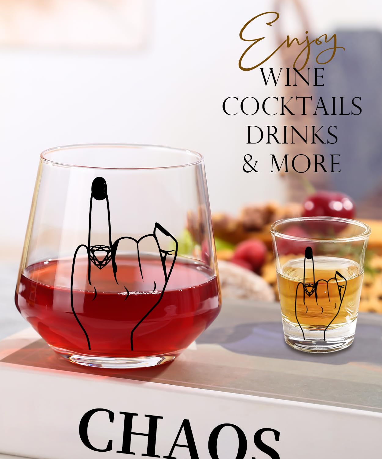 Unique Wedding Gift for Couples-Bridal Shower Gift-Bride and Groom Shot Glasses-14oz Wine&Whiskey Glass Gift for Mr and Mrs-Newlywed,His and Hers Gifts