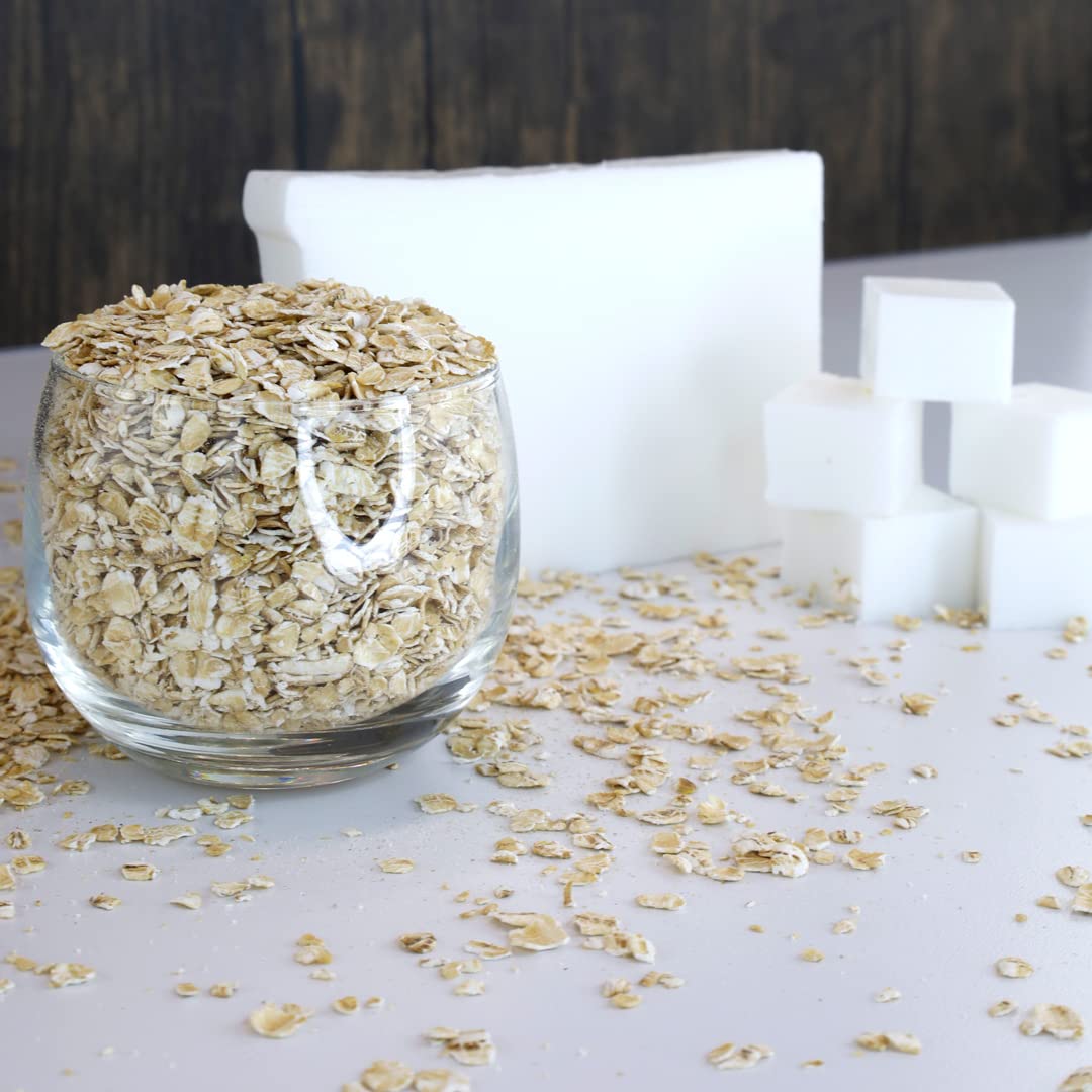 Primal Elements Oatmeal - Moisturizing Melt and Pour Glycerin Soap Base for Crafting and Soap Making, Vegan, Cruelty Free, Easy to Cut - 2 Pound