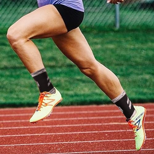 YUEDGE Men's Hiking Socks Moisture Wicking Casual Black Men Socks Cotton Cushioned Mid Calf Work Athletic Socks for Men Size 6-9, 5 Pairs