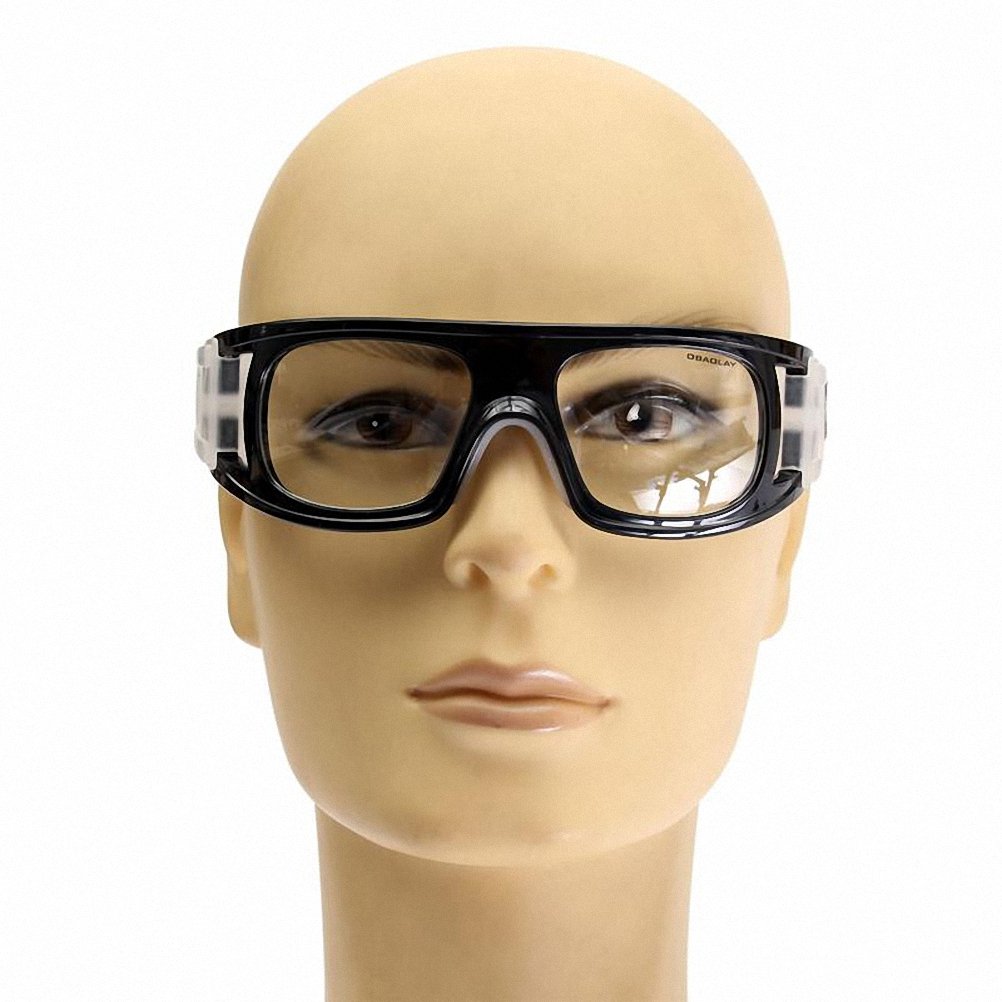 Ray Ron Eyewear for Basketball Glasses Sport Goggles Safety Glasses Adult Hard Frame Protective Transparent & Blue