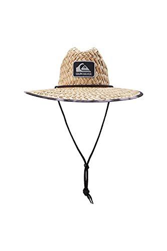 Quiksilver mens Outsider Lifeguard Beach Straw Sun Hat, Black Marble, Large-X-Large US