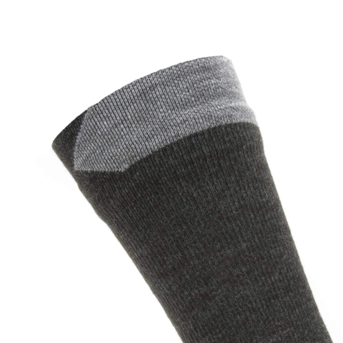 SEALSKINZ Unisex Waterproof All Weather Mid Length Sock, Black/Grey Marl, Large
