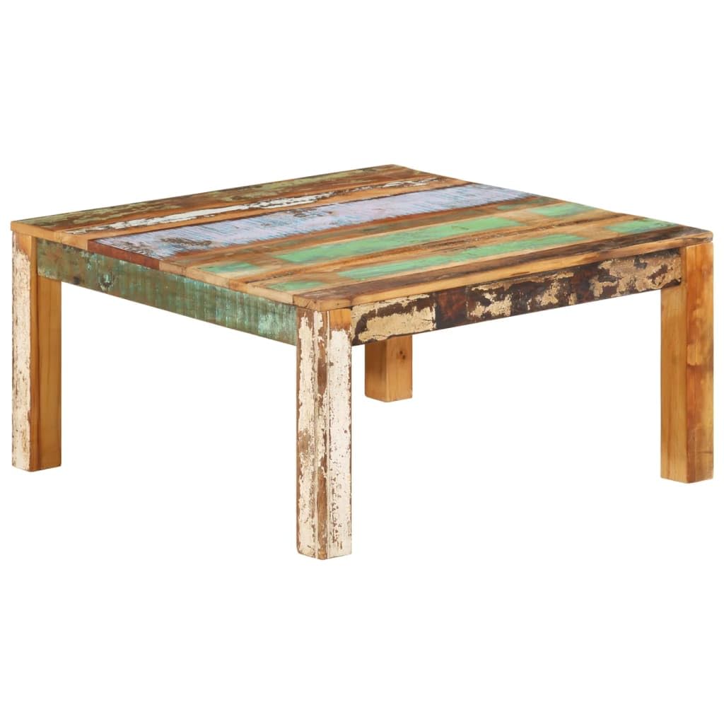 QJBSAVVA Coffee Table 31.5"x31.5"x15.7" Solid Reclaimed Wood,Wood Center Table Low Table TV Stand Sofa Table Suitable for Meeting Rooms, Reception Rooms, Offices