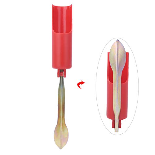 Yeuipea Foldable Fishing Rod Ground,4PCS Red 32cm Foldable Fishing Rod Ground Inserted Holder Stand Pole Bracket Tackle Accessory(32 * 4.5 * 4.5cm)