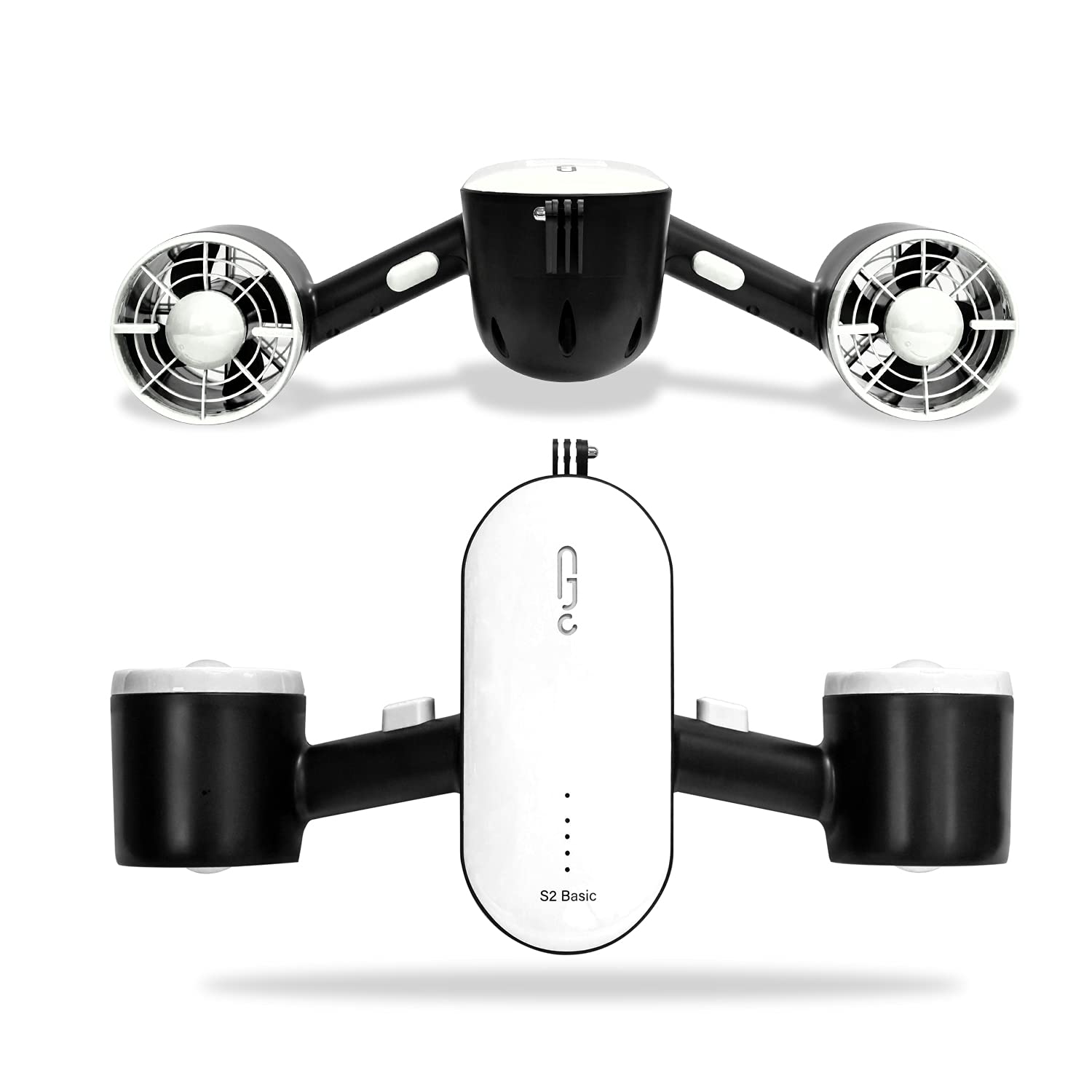 Seascooter Electric Underwater Scooter Snorkeling Diving Water Sports Equipment Adventures (White)