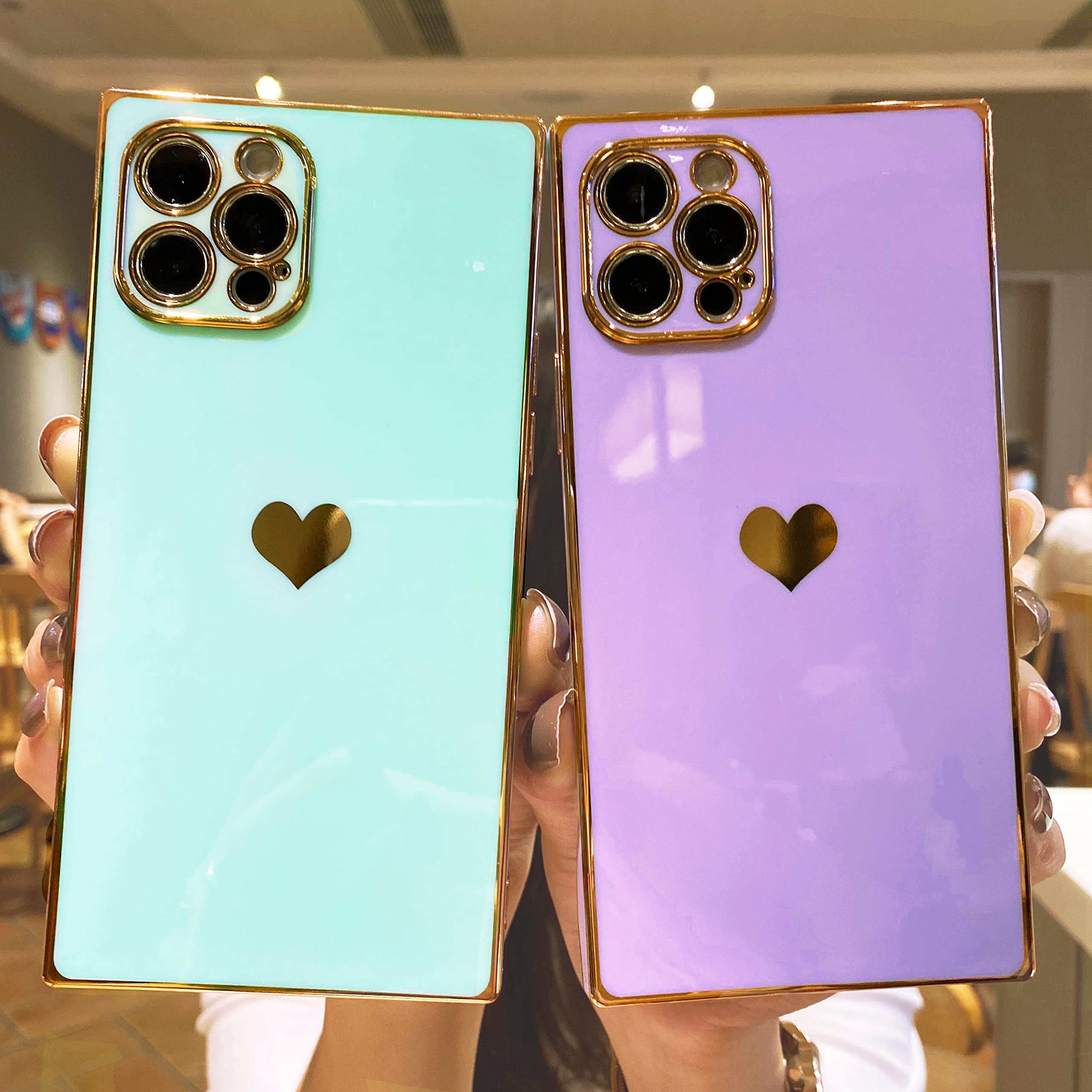 Tzomsze Compatible with Square iPhone 11 Pro Max Case,Cute Aesthetic Full Camera Protection & Electroplate Reinforced Corners Shockproof Edge Bumper Silicone Case [6.5 inches] -Candy White