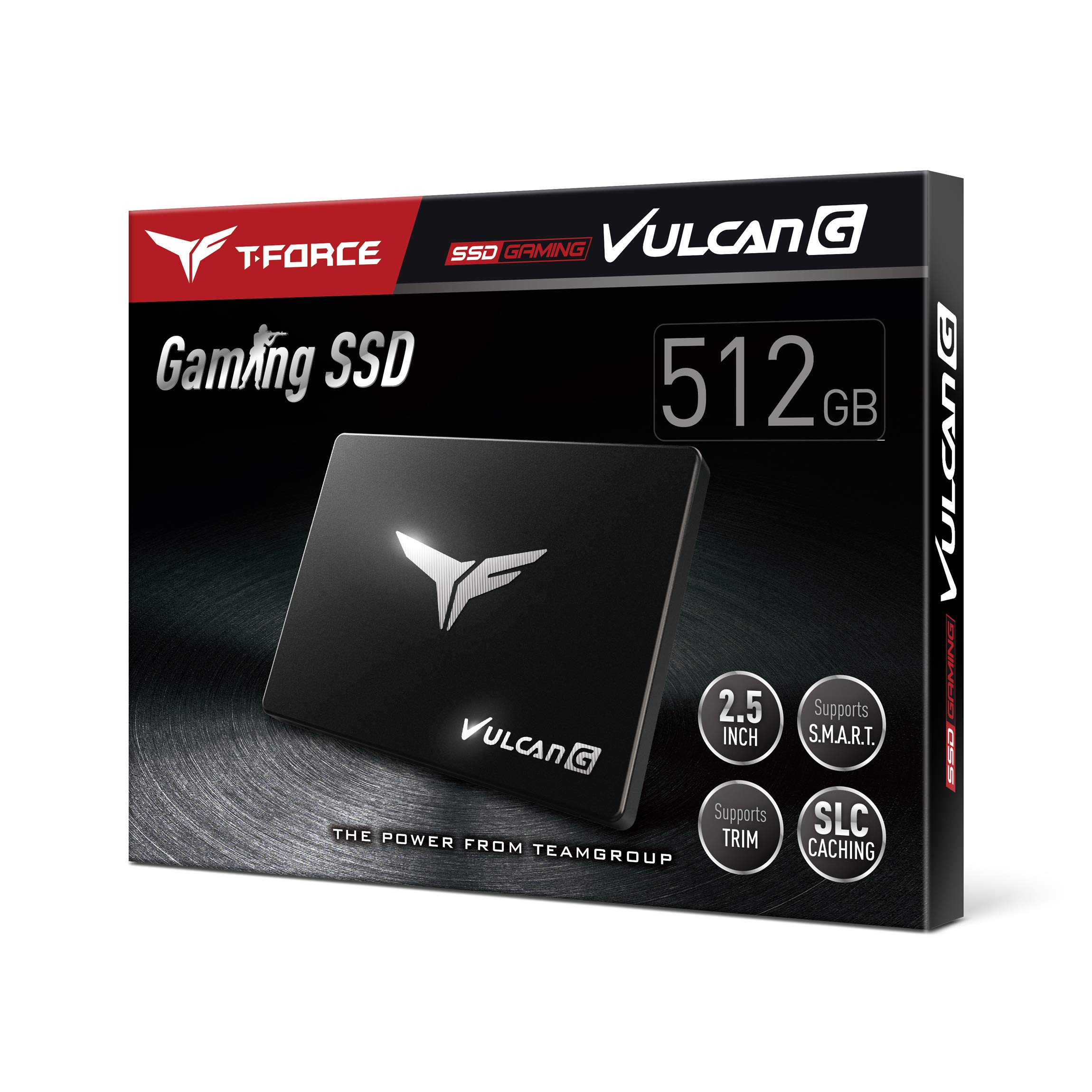 TEAMGROUP T-Force Vulcan G 1TB SLC Cache 3D NAND TLC 2.5 Inch SATA III Internal Solid State Drive SSD (R/W Speed up to 550/500 MB/s) T253TG001T3C301