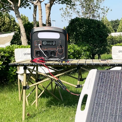 Solar Panel Connector 6 in 1, Solar Extension Cable MC4 Connector Kit XT60 Extension Cable, MC4 to XT60,Anderson and 4 DC Ports(DC7909,DC6530,DC5521,DC35135) Solar Connector Kit Outlet Splitter