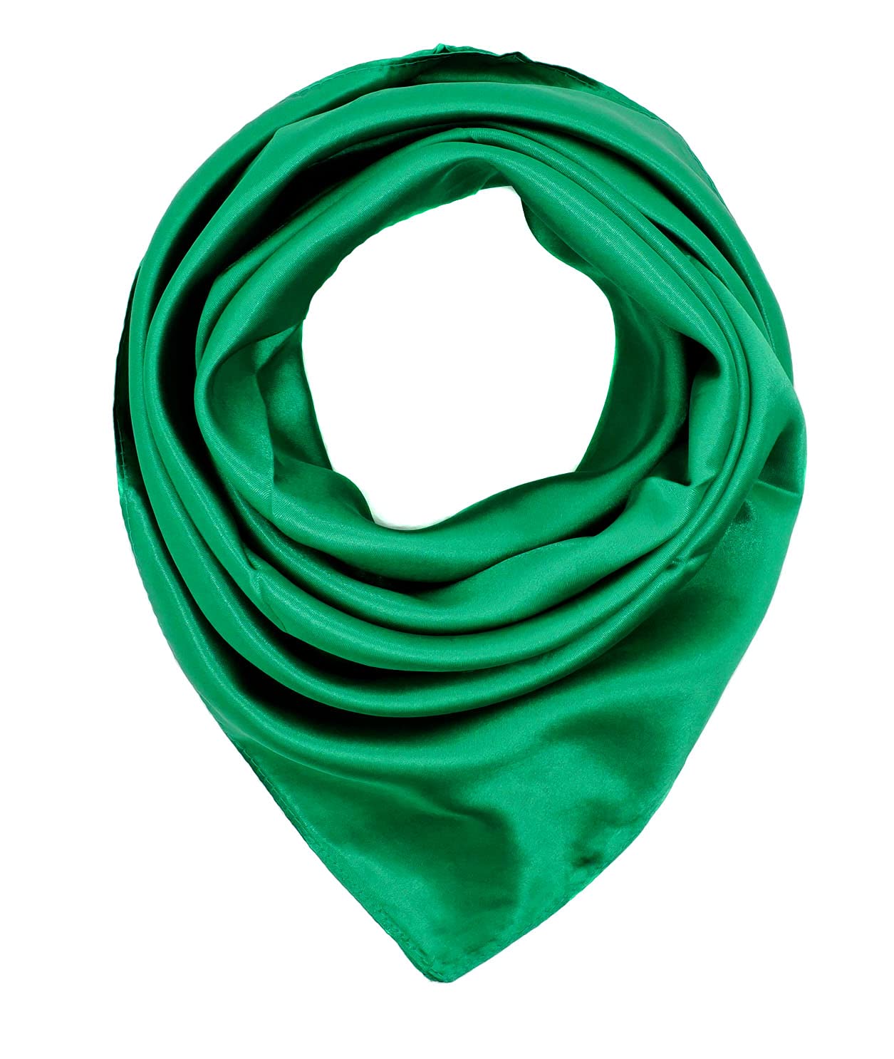 RUOLIN 35×35 inches large square women's satin silk like head scarf fashion pattern silk feeling hair sleeping wrap (20 Green)