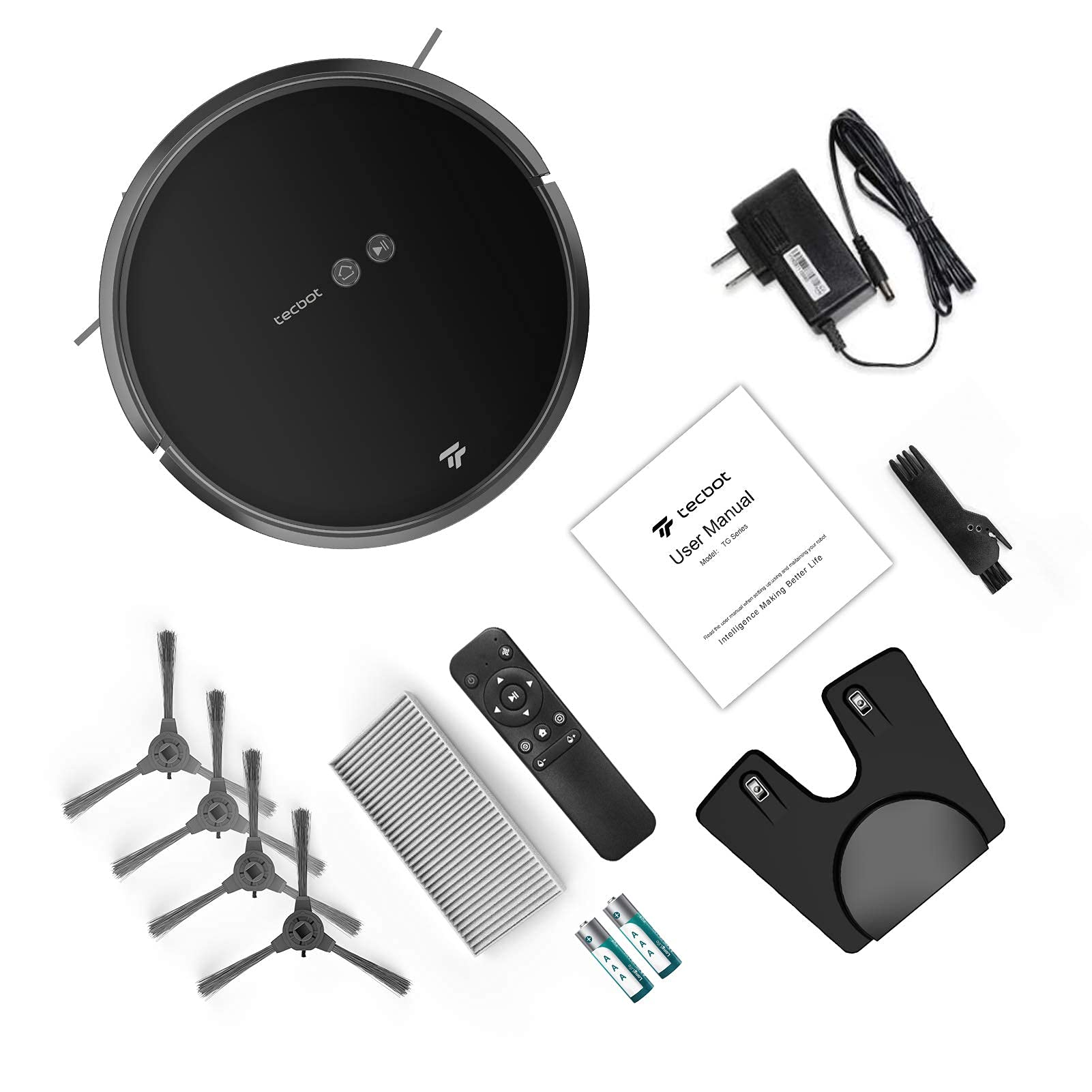 TECBOT S1 Robot Vacuum Cleaner Pink with Strong Suction 2000 Pa and Self Charging for Hard Floor,WI-FI Connected,Alexa and App Control,Ideal for pet Hair
