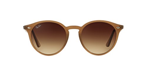 Ray-Ban RB2180F Low Bridge Fit Round Sunglasses, Turtledove/Brown Gradient, 49 mm