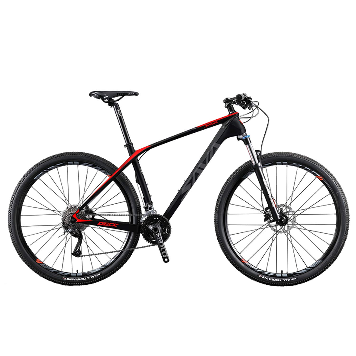 SAVADECK Carbon Mountain Bike, DECK2.0 Carbon Fiber Frame MTB 27.5"/29" Complete Hard Tail Mountain Bicycle,Disc Brake 27 Speed with Altus M2000 Group Set