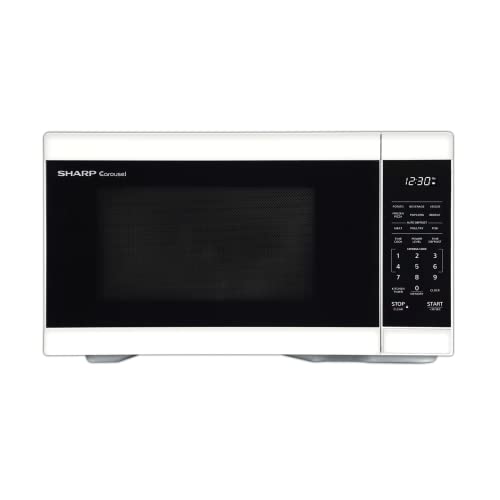 SHARP ZSMC1161HW Oven with Removable 12.4" Carousel Turntable, Cubic Feet, 1000 Watt Countertop Microwave, 1.1 CuFt, White