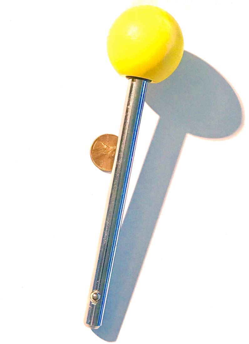 SB Distribution Ltd. Pin, Tensile - Universal Weight Stack Replacement SELECTOR Key - 3/8" Diameter | 3-1/4 | Designer Yellow Round Knob - Chrome Plated Steel Shaft | by SBD
