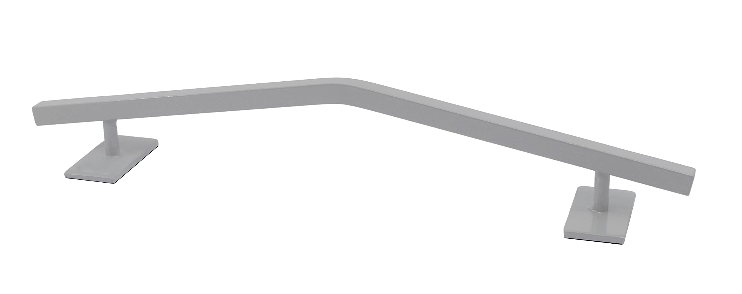 Teak Tuning Straight, Mellow Peak Style Fingerboard Rail, 12" - Custom Designed Premium Solid Steel Construction, Matte Powder Coated Finish in Grey Mist - Superior Non-Slip Feet