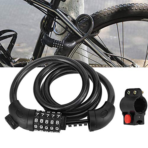 Ueohitsct Bike Lock Electric Mountain Bicycle Fixed Portable Antitheft Strip Lock Coded Lock