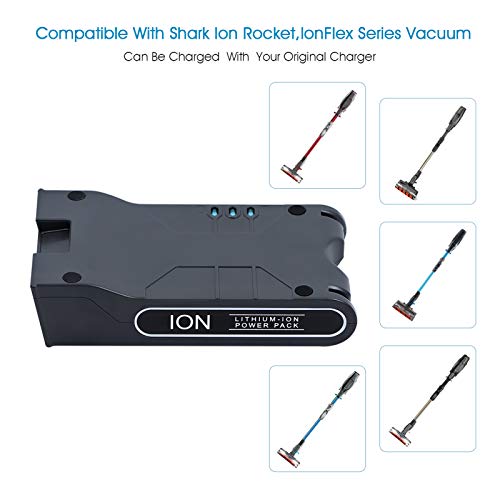 TenHutt 【Upgrade 3.0Ah 25.2V XBAT200 Lithium Replacement Battery for Shark ION Rocket ION Cordless Vacuums IONFlex ION Flex 2X Power Pack Battery