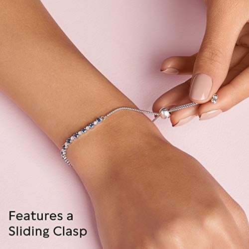 Pandora Jewelry Sparkle Slider Cubic Zirconia Bracelet in Sterling Silver, 9.8"