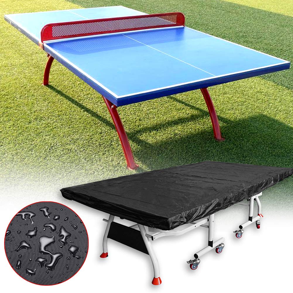 RV77 Pingpong Table Cover, Thicking Indoor Dustproof Yard Foldable Playground Practical Protective Sheet Wear Resistant Year-Around Outdoor Waterproof Easy Clean Lightweight (110.2 x 59inch)