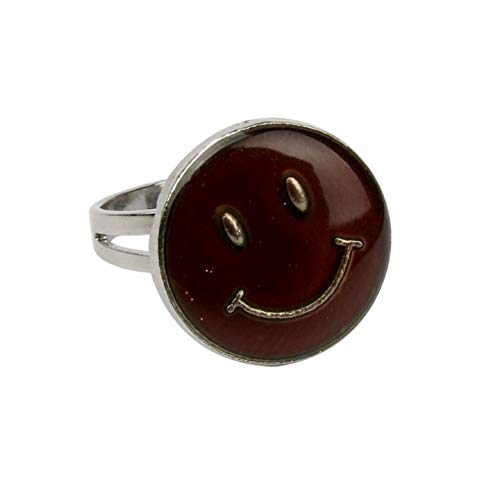 RIMOBUL Authentic Adjustable Mood Ring,Smiley Face,Magic Eyes - Pack of 3