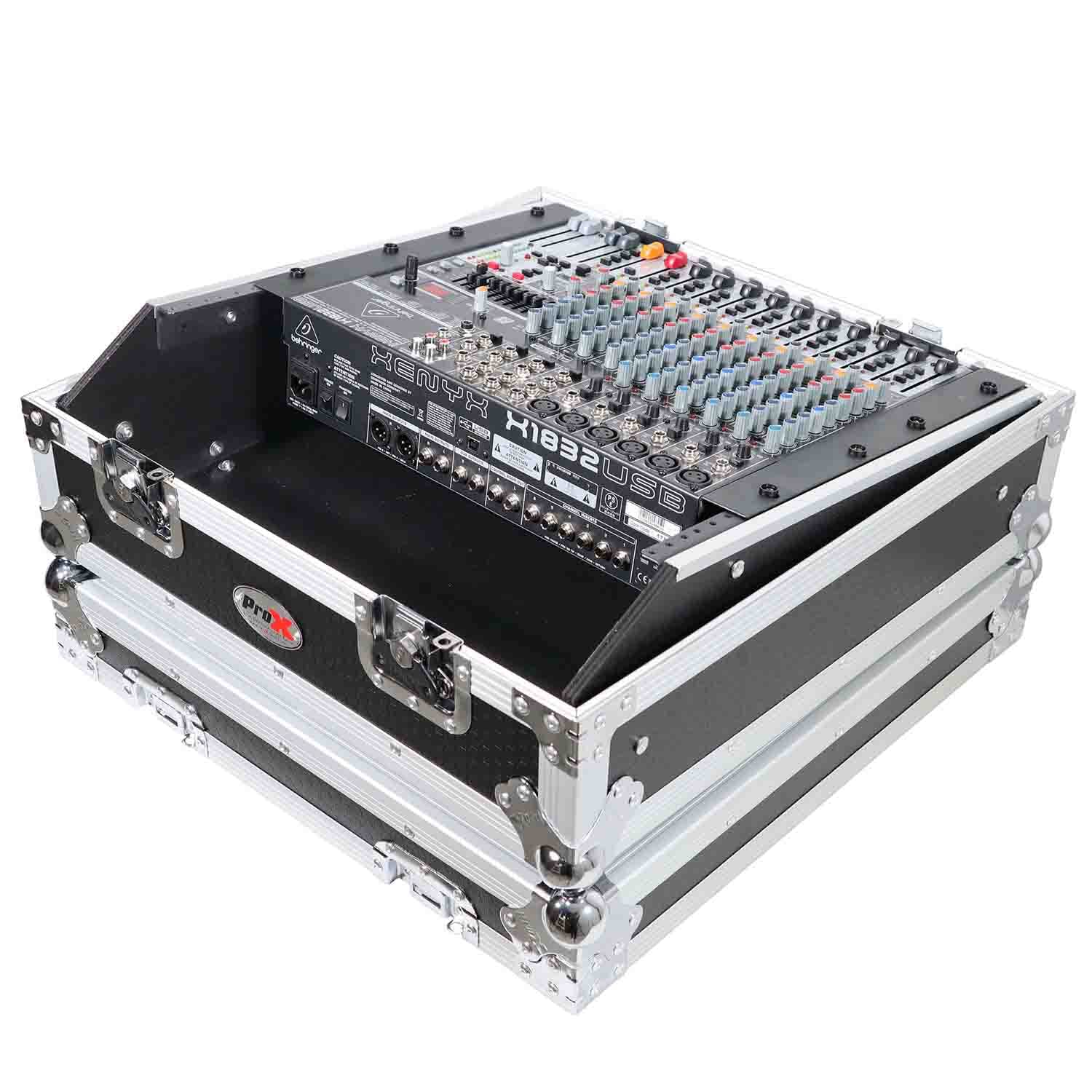 ProX T-MC Top Load Rackmount Mixer Case for 19" DJ Mixer w/ 10U Top Slant