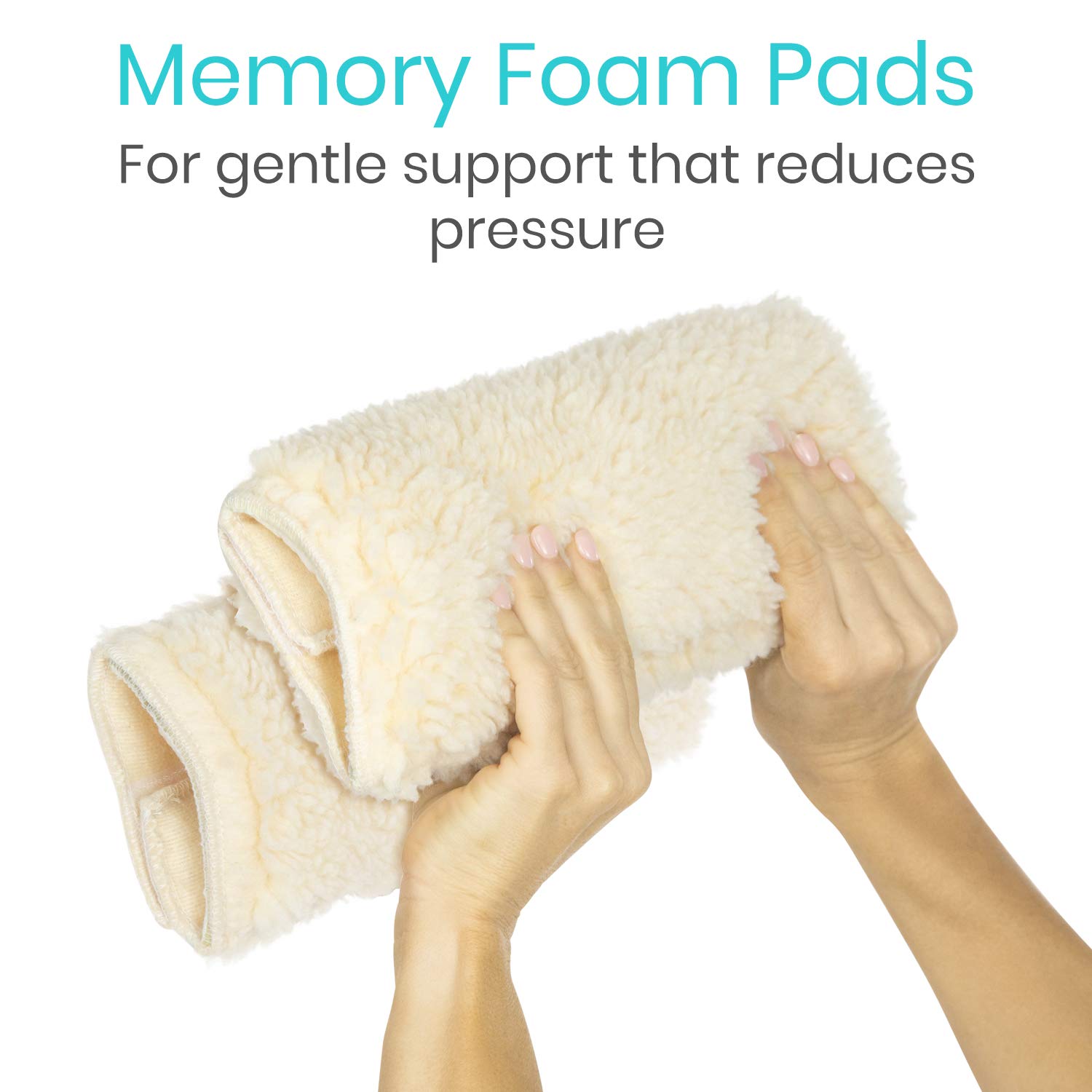 Vive Wheelchair Armrest Cover (Pair) - Memory Foam Sheepskin Pad for Office & Transport Chair - Soft Support Cushion Accessories for Padded Arm Rest, Kids, Adults - Comfort Padding Pressure Relief
